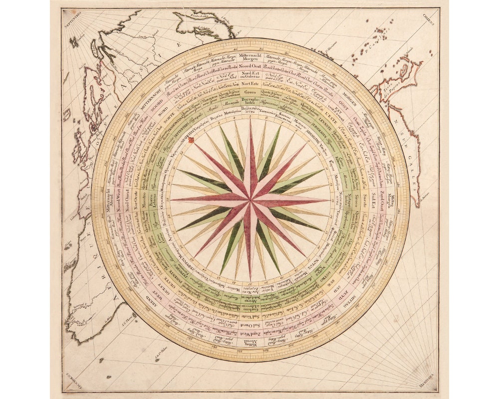Antique Compass Rose