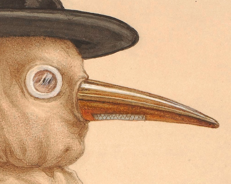 Plague Doctor Art Print Antique 17th Century Black Plague - Etsy