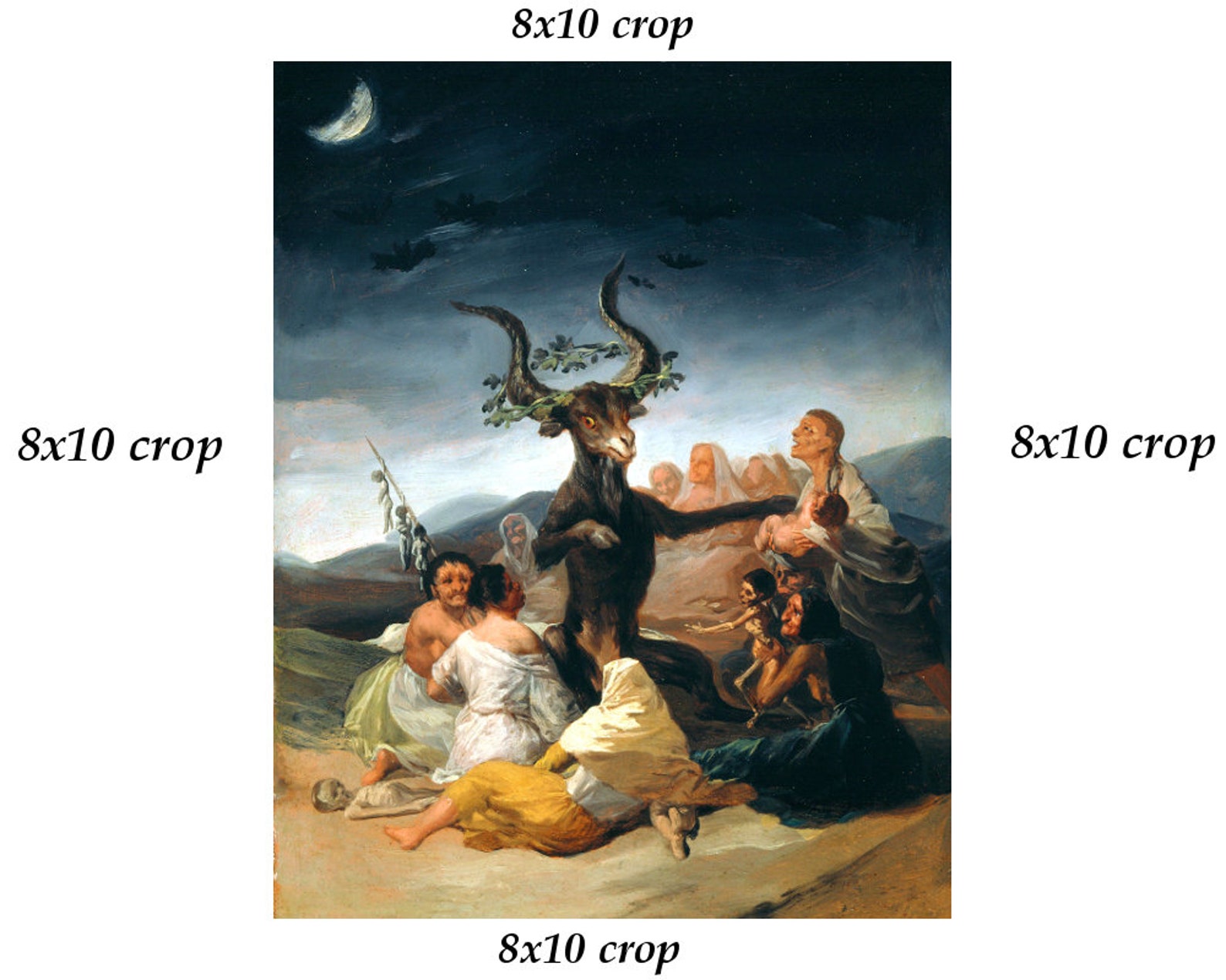 Witches' Sabbath Art Print, Francisco Goya Painting, Vintage Witch Wall ...