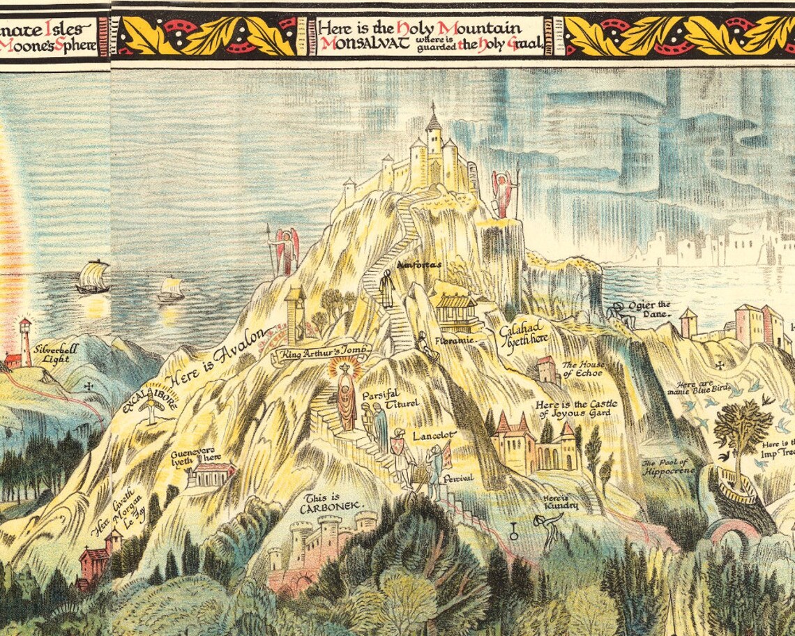 An Ancient Mappe of Fairyland art print Children's | Etsy