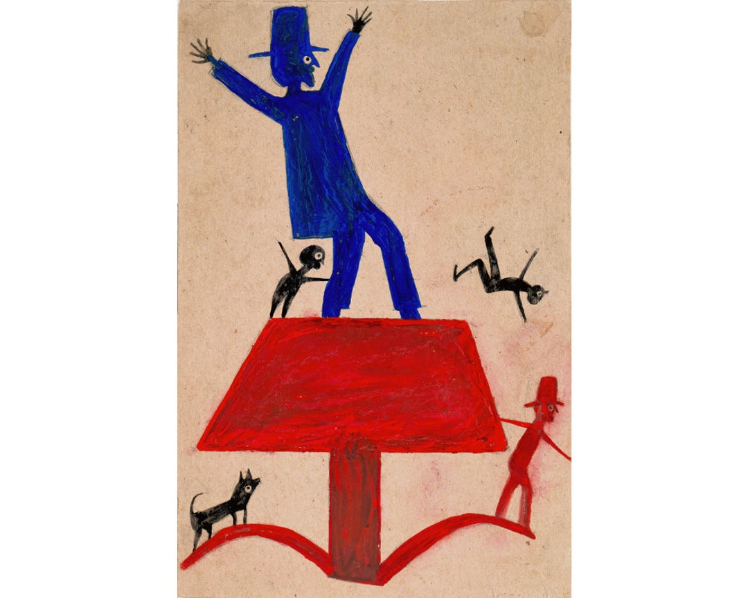 Bill Traylor Print, Modern Art Painting, Vintage Political Wall Art ...