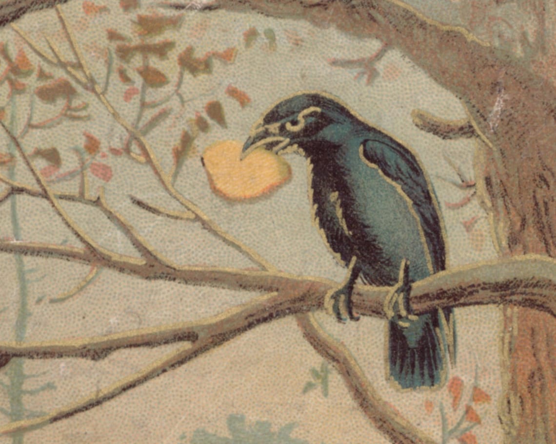 Old Fable Art Print Vintage Aesop's Fables Illustration | Etsy