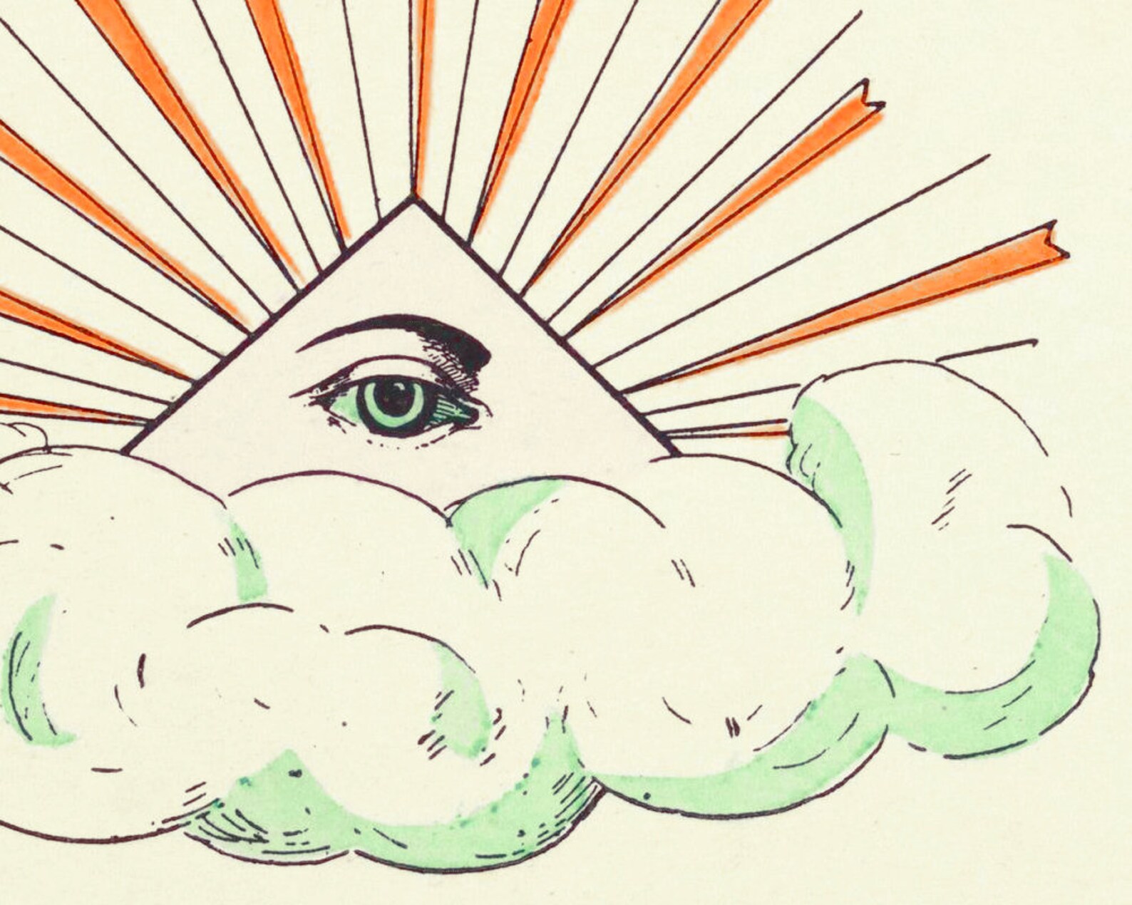 Vintage All Seeing Eye Art Print Antique Eye of Providence - Etsy