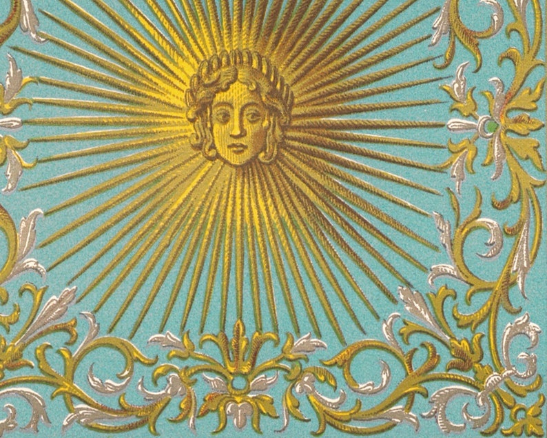 Antique Sun Art Print, Aurora Goddess Wall Art, Baroque, Rococo ...
