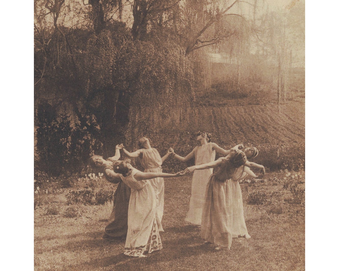 Circle of Witches Antique Photograph Print, Vintage Women Dancing Art ...