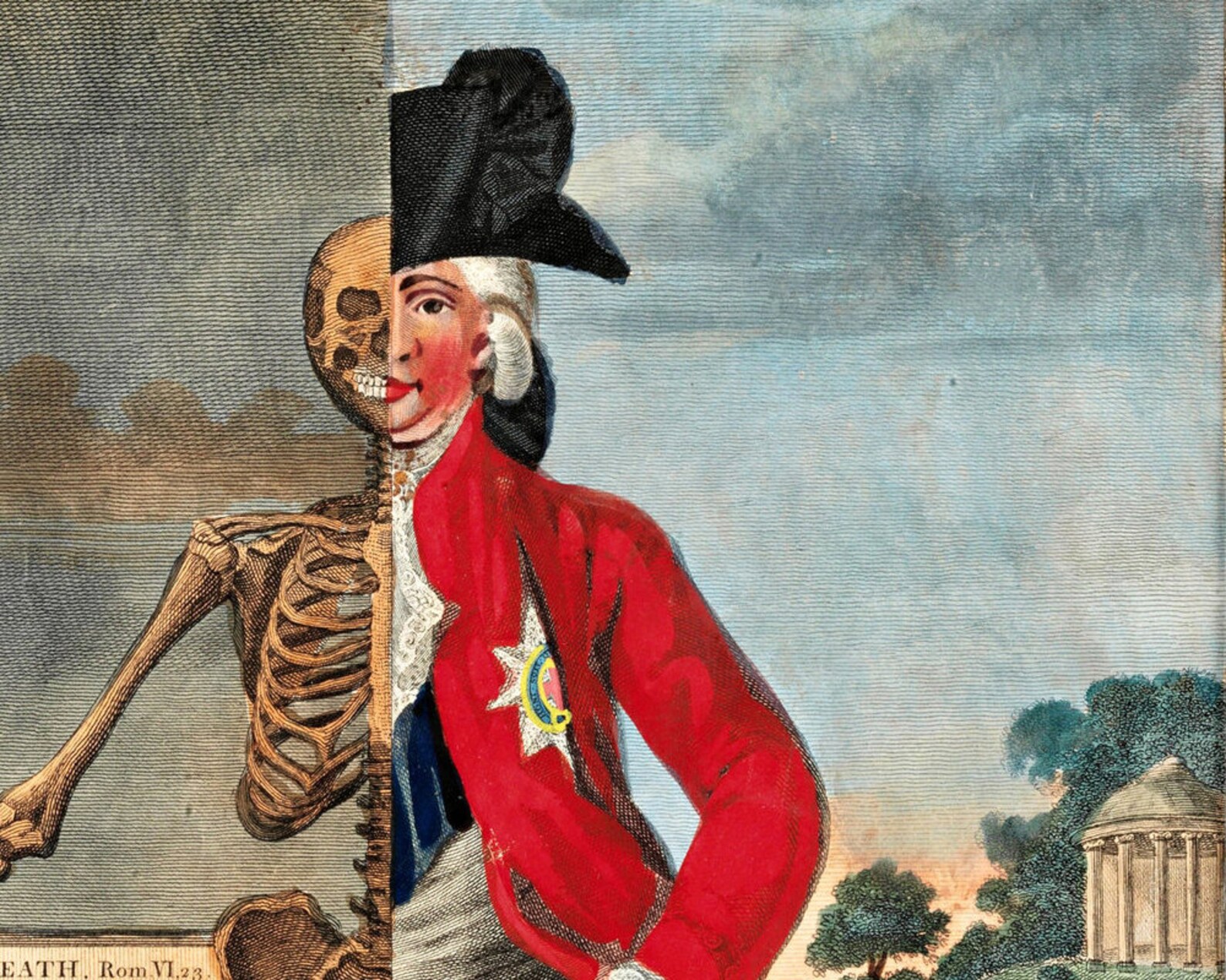 Life and Death Man and Woman Art Prints, Half Human Half Skeleton ...