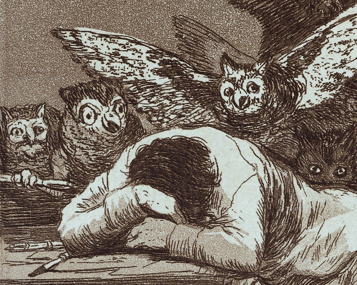 The Sleep of Reason Produces Monsters, Francisco Goya Art Print ...