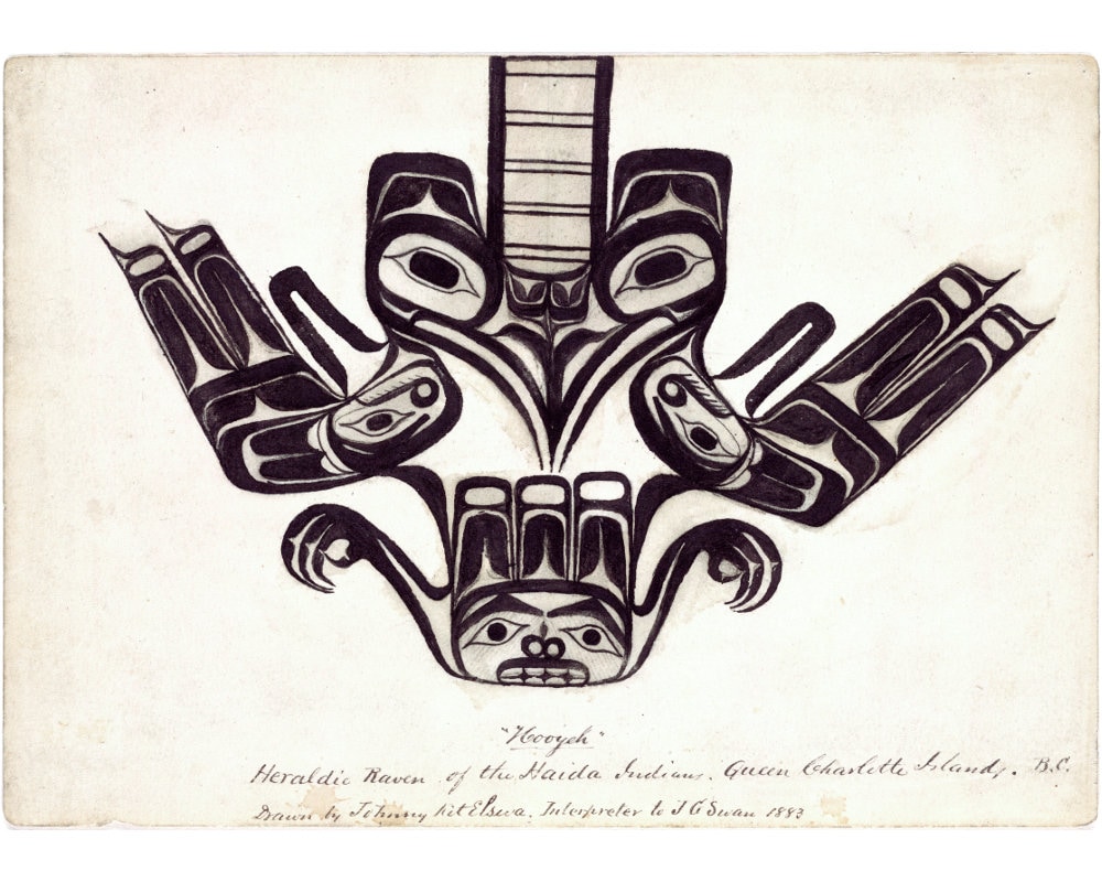 Pacific Northwest Native American Art Raven