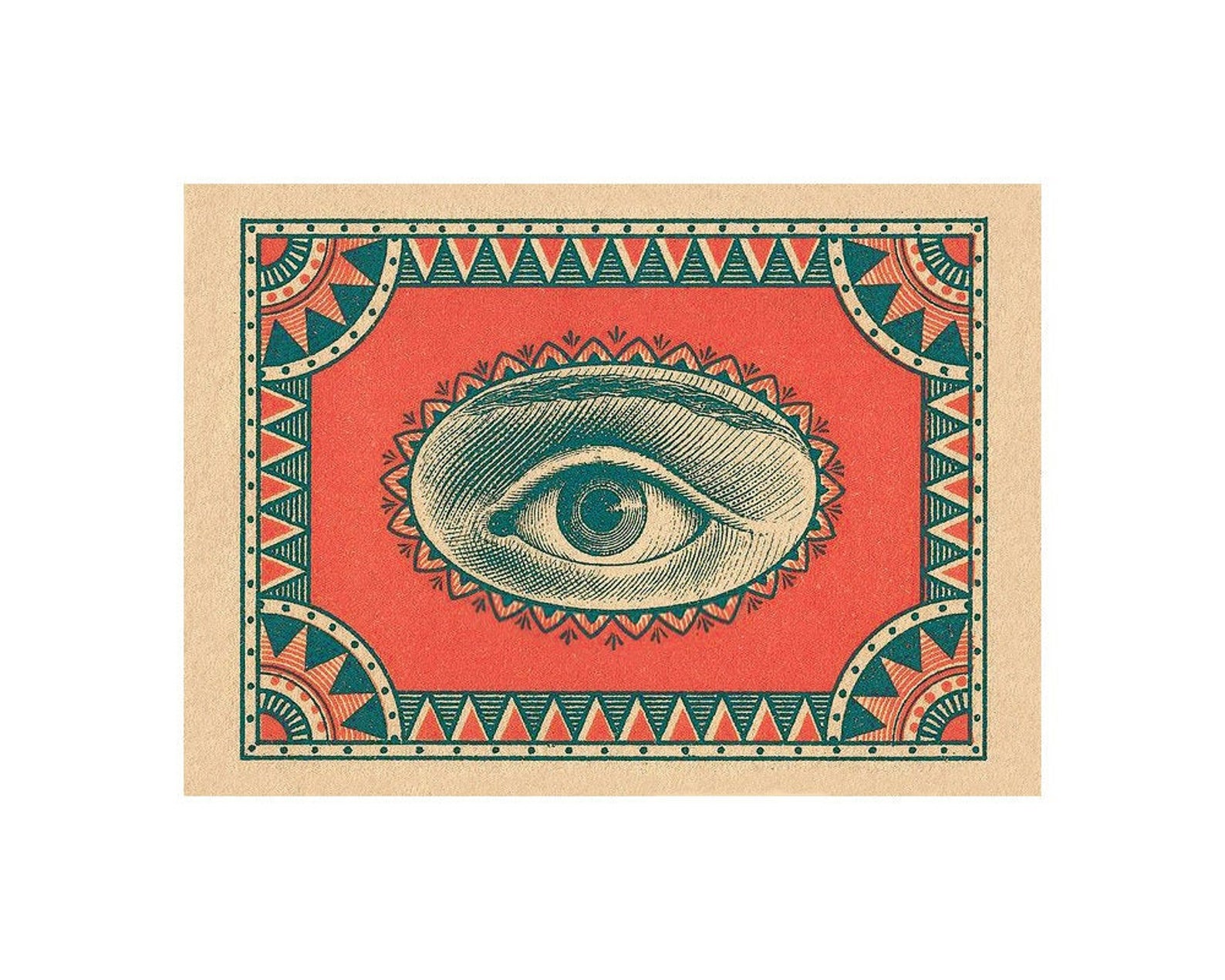 Retro Eye Design Vintage All Seeing Eye Art Print Eye of - Etsy