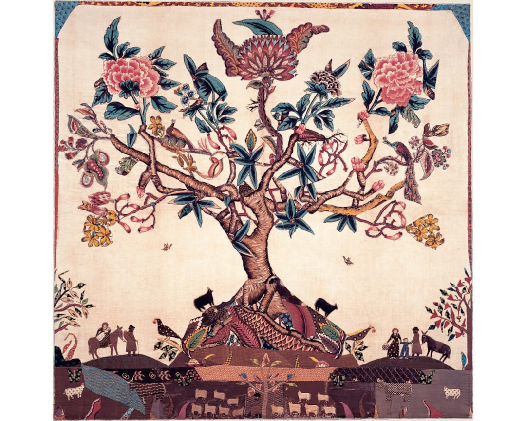 Folk Tree of Life Art Print, Primitive Americana Wall Art, Antique ...