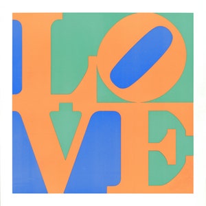 Retro LOVE Art Print, MORE COLORS, Vintage Sixties Poster, Hippie Wall ...