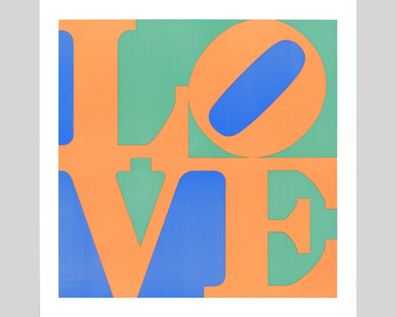 Retro LOVE Art Print MORE COLORS Vintage Sixties Poster - Etsy