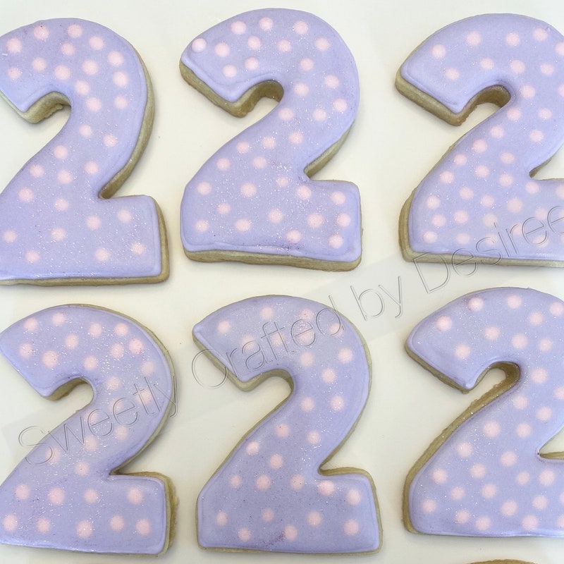 Number Cookie - Etsy