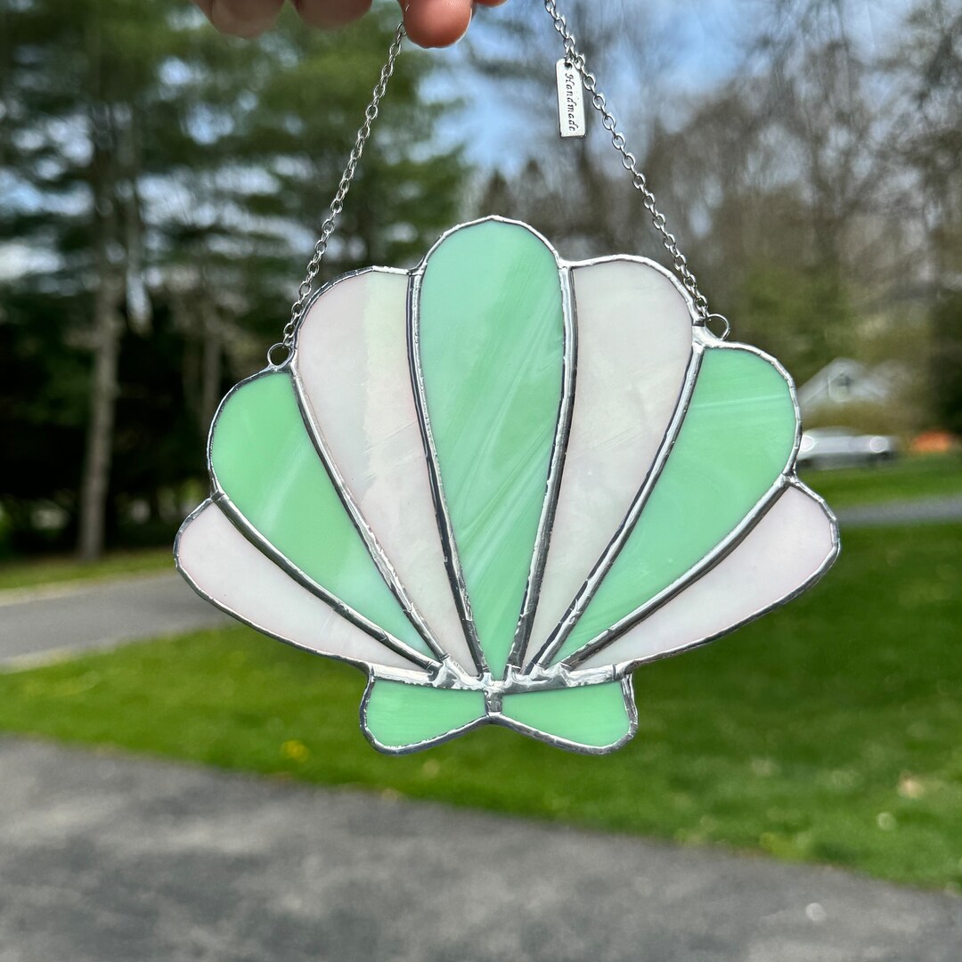 New Item Clam Sea Shell #11 Stained Glass Suncatcher - Etsy