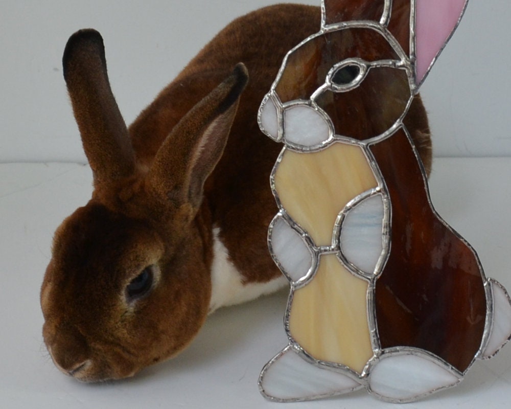 Stained Glass Rex the Rabbit - Etsy
