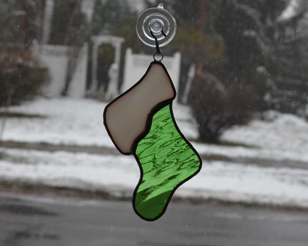 Stained Glass Christmas Stockings in Multiple Colors - Etsy