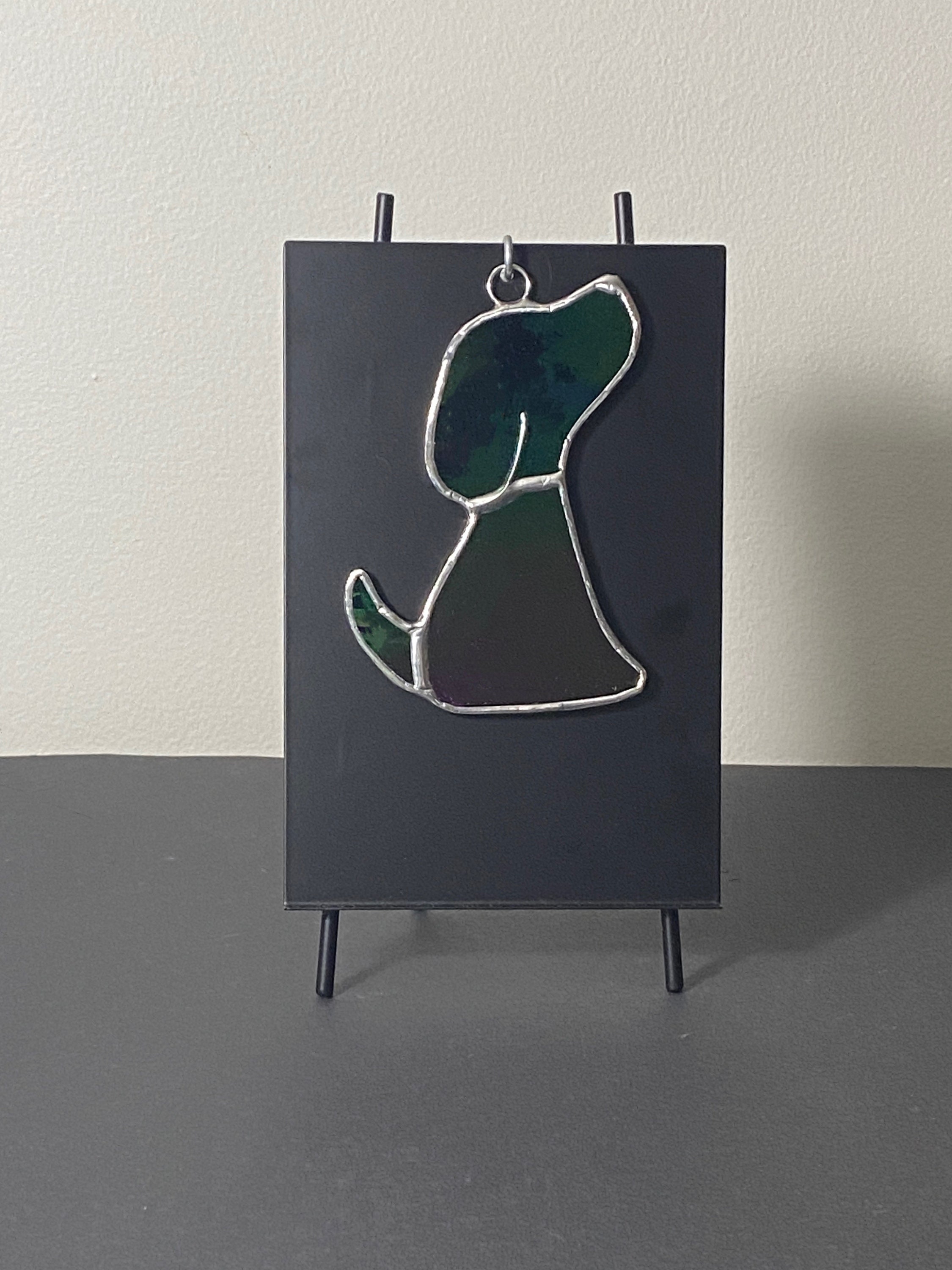Stained Glass Small Dog Suncatcher - Etsy