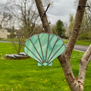 Clam Sea Shell #1 Stained Glass Suncatcher - Etsy