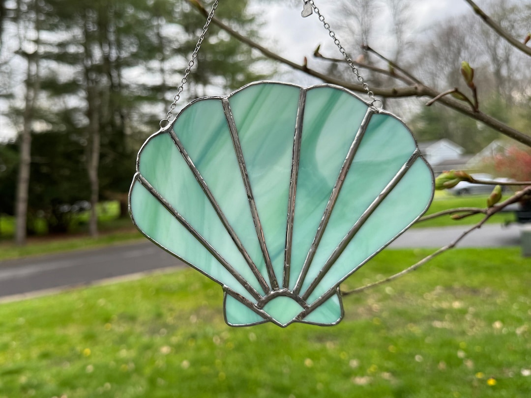 Clam Sea Shell #1 Stained Glass Suncatcher - Etsy