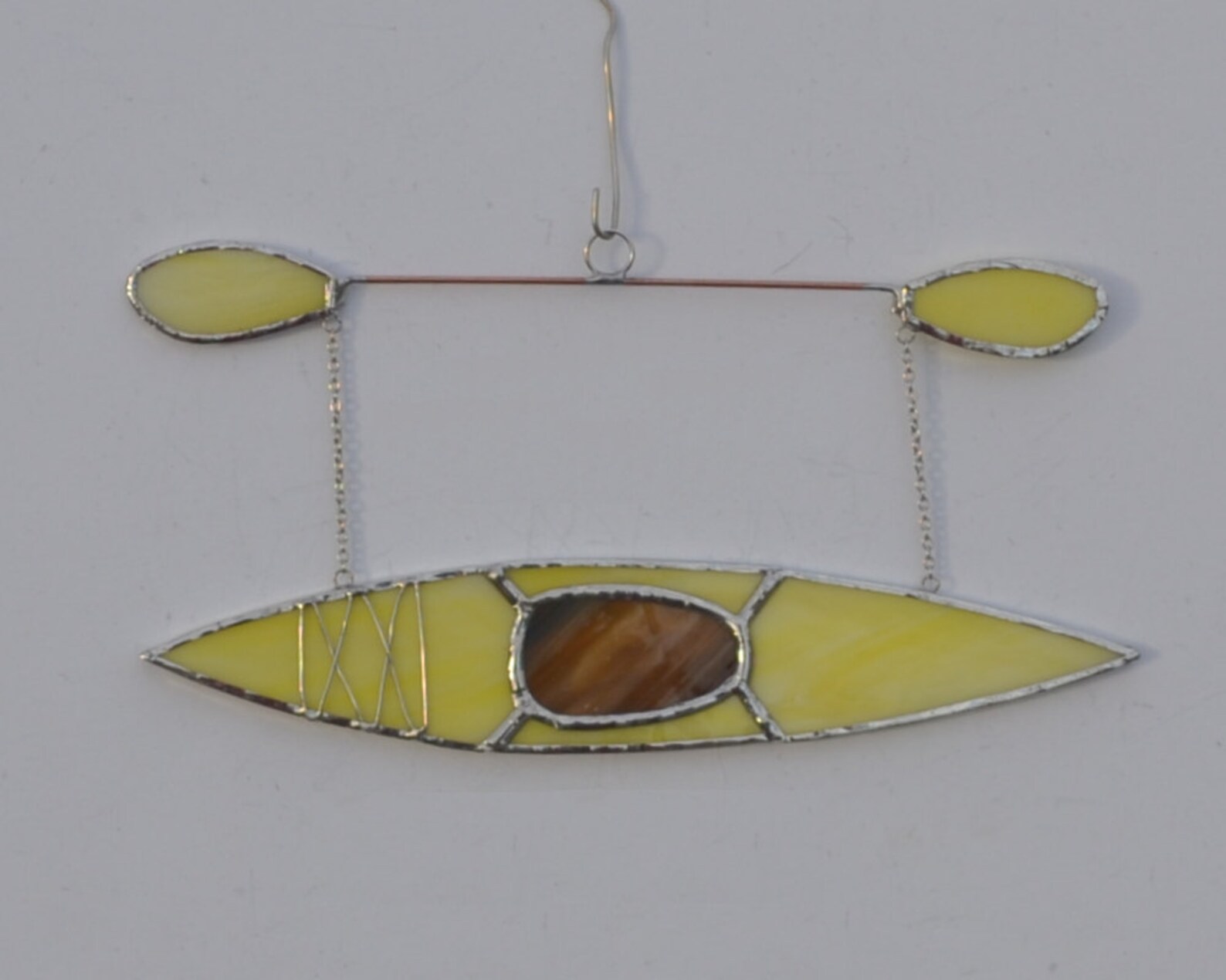 Kayak 14 Stained Glass Suncatcher Hanging From Silver Steel - Etsy