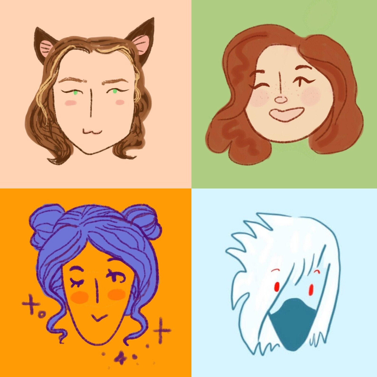 Custom Digital Doodle Portraits Profile Picture Avatar Gift ...