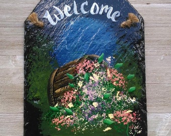 Hand painted slate | Etsy