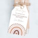 Editable Boho Rainbow Gift Tag Template, Muted Rainbow Birthday Favor ...