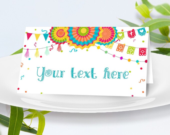 EDITABLE Mexican Dinner Food Signs | Mexican Fiesta Food Label Tents ...