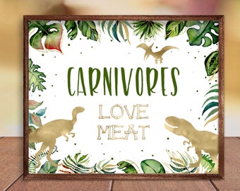 Paper & Party Supplies Carnivores Dinosaur Sign T-Rex Dino Party ...