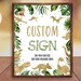 Editable Dinosaur Custom Sign, Gold Dinosaurs Safari Custom Sign ...