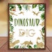 Dinosaur Dig Sign Printable Gold Dino Dig Sign for Boys | Etsy