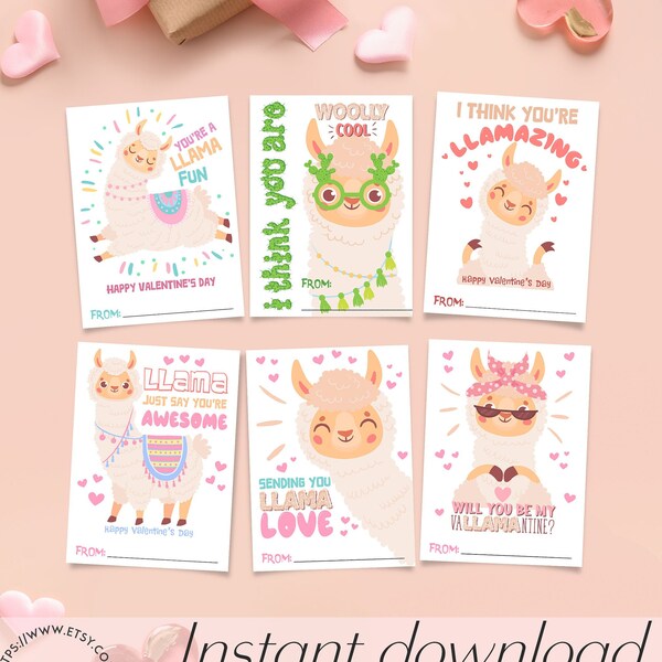 Valentines Llama - Etsy