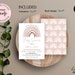 Editable Boho Rainbow Baby Shower Invitation Set, Bohemian Pastel ...