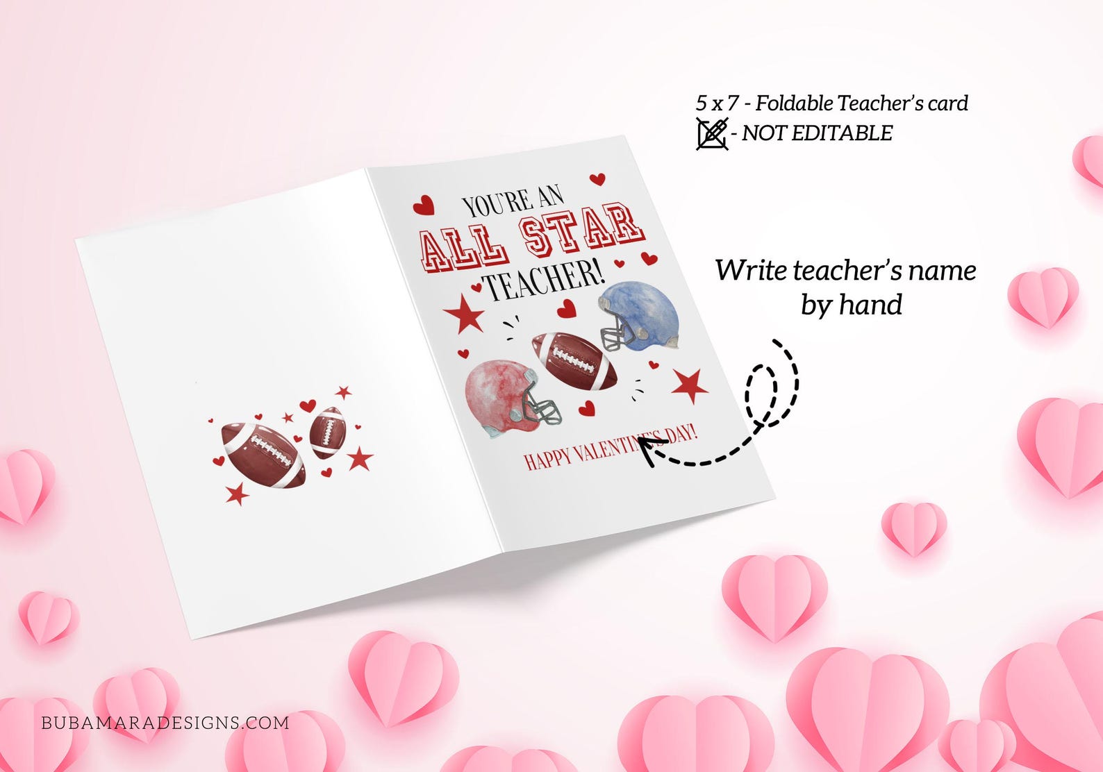 Printable Football Valentine Cards, Classroom Gift Tags for Kids ...