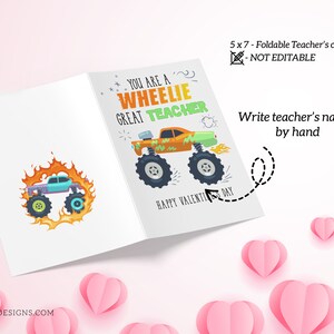 Printable Monster Truck Valentine Cards, Truck Valentine Tags for Kids ...
