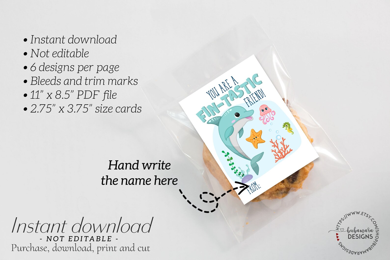 Printable Ocean Animals Valentine Cards, Under the Sea Tags for Kids ...