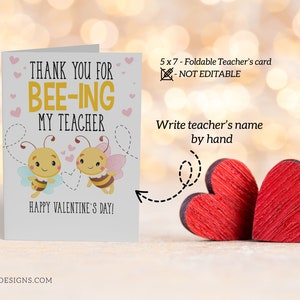 Printable Bee Valentine Cards, Bees Valentine Tags for Kids, Classroom ...