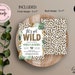 Editable Let's Get Wild Leopard Print Birthday Invitation Boy, Jungle ...