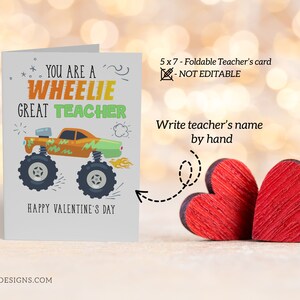 Printable Monster Truck Valentine Cards, Truck Valentine Tags for Kids ...