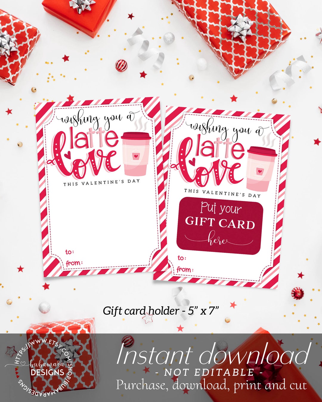 Printable Thanks a Latte for All You Do Valentine's Day Teacher Coffee ...