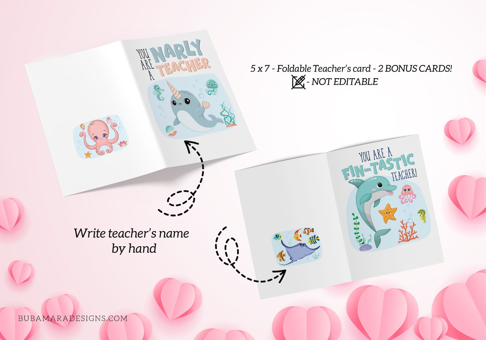 Printable Ocean Animals Valentine Cards, Under the Sea Tags for Kids ...