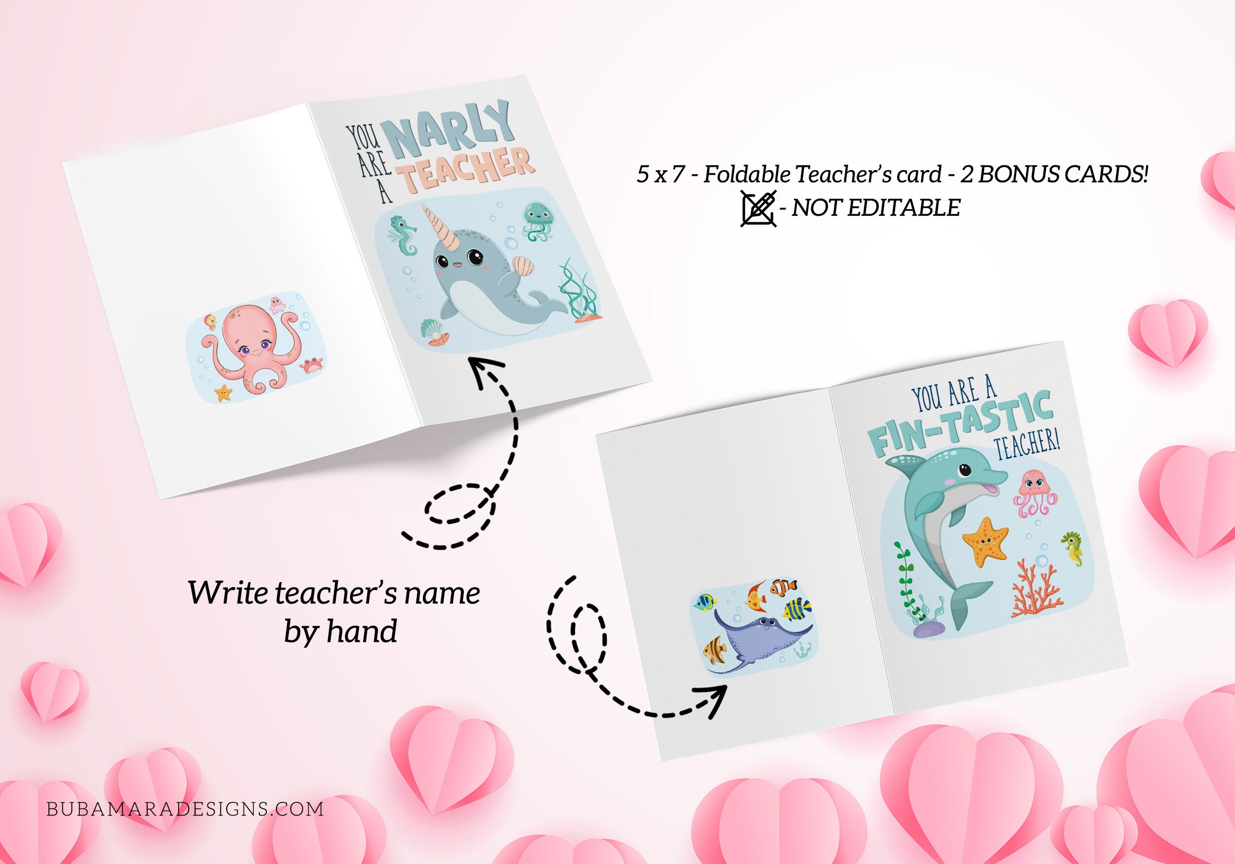 Printable Ocean Animals Valentine Cards, Under the Sea Tags for Kids ...