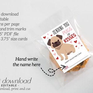 Printable Dog Valentine's Day Cards, Classroom Puppy Dog Gift Tags ...