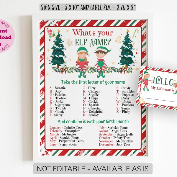 Whats Your Elf Name - Etsy