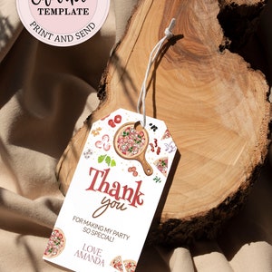 Editable Pizza Party Gift Tag Template Pizzeria Favor Tag - Etsy