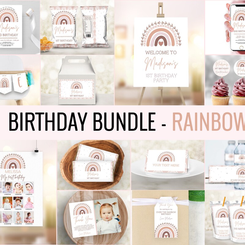 Boho Rainbow Birthday - Etsy