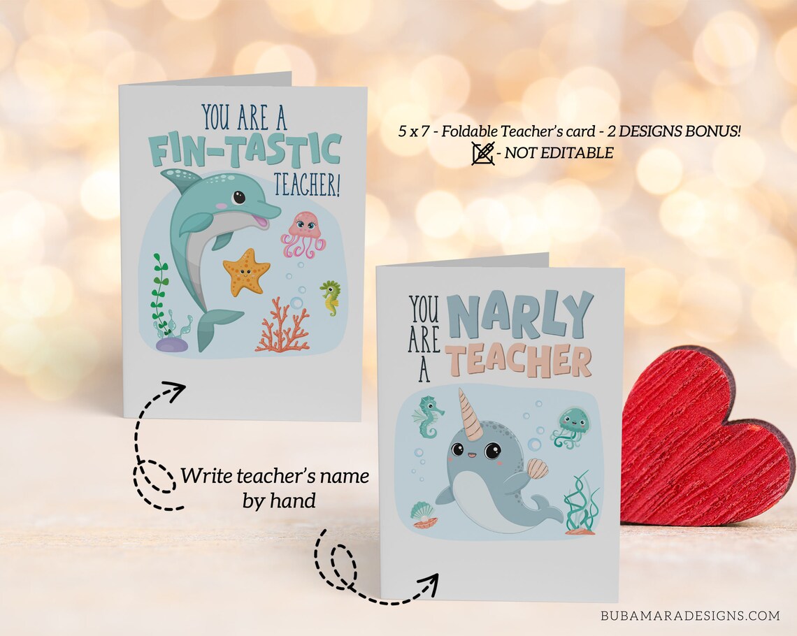 Printable Ocean Animals Valentine Cards, Under the Sea Tags for Kids ...