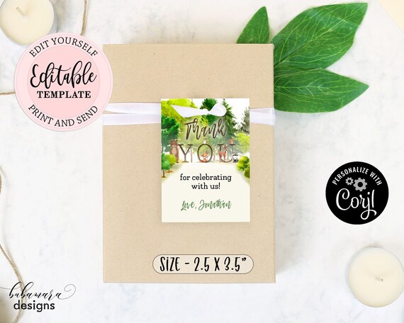 Woodland Animals Favor Tags, Forest Animals Birthday Thank You Tag ...