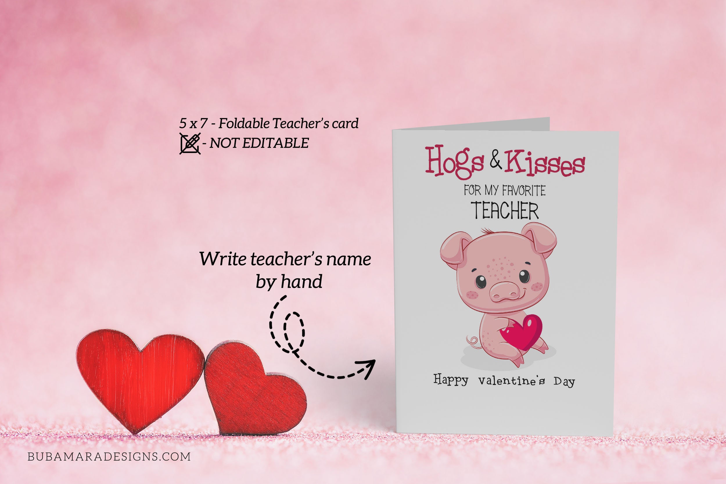 Printable Pig Valentine Cards, Hogs and Kisses Valentine Tags for Kids ...
