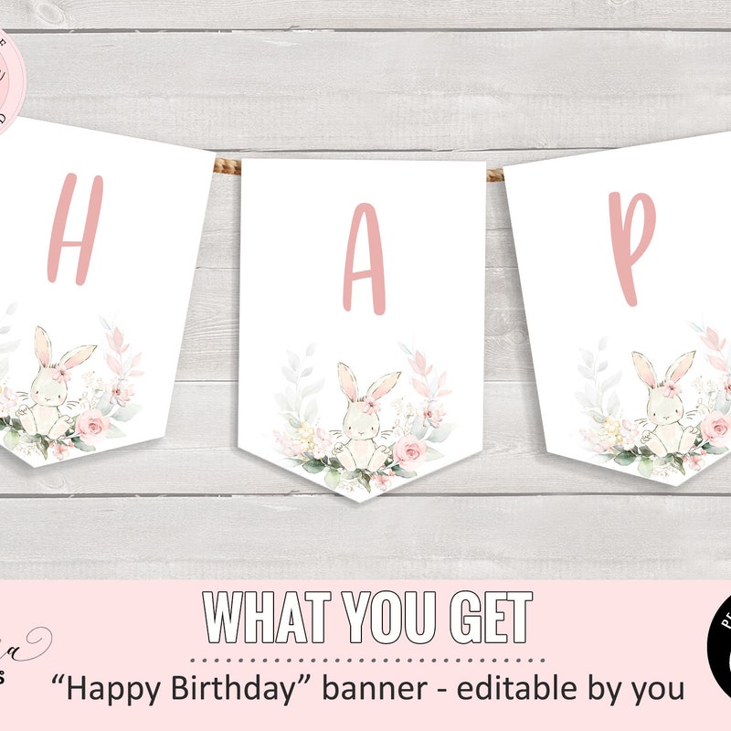Bunny Banner - Etsy